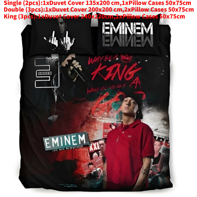 Набор постельного белья эминим 3d цифровая печать мягкий материал для дома и подарка красный черный королевский 230x220см