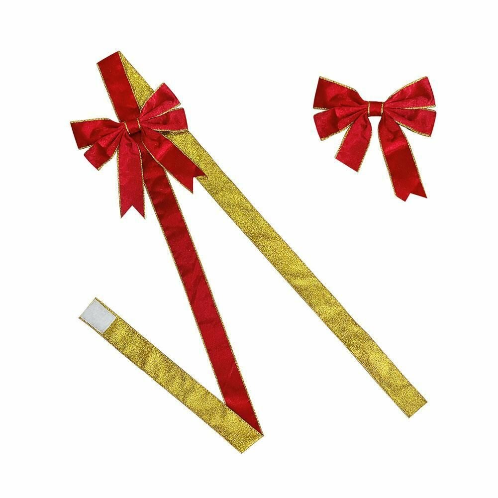 Бант новогодний Бабочка темно-бордовый