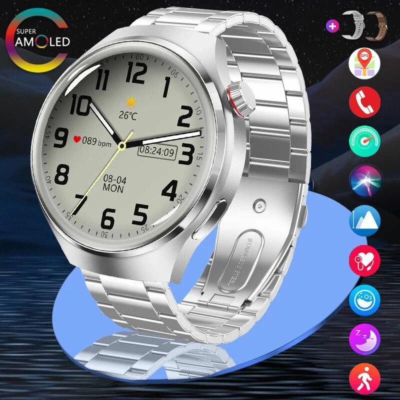 Cмарт часы Premium 4 Pro, Edition 2024-2025, 47мм, 3 ремешка в комплекте, (наручные смарт часы для айфон/андроид) электронные