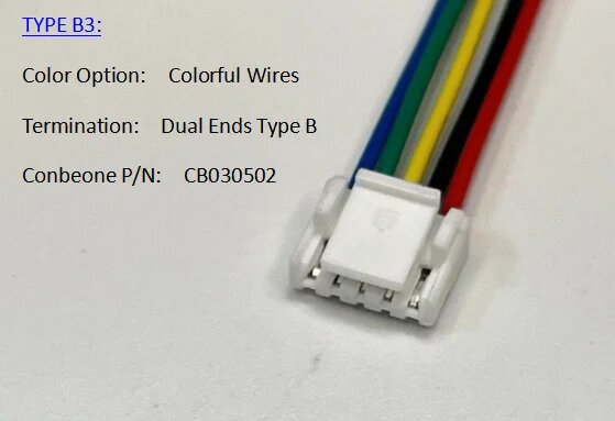 Жгут проводов TEMMIL SSHL-002T-P0.2 5P 100MM, TYPE B3