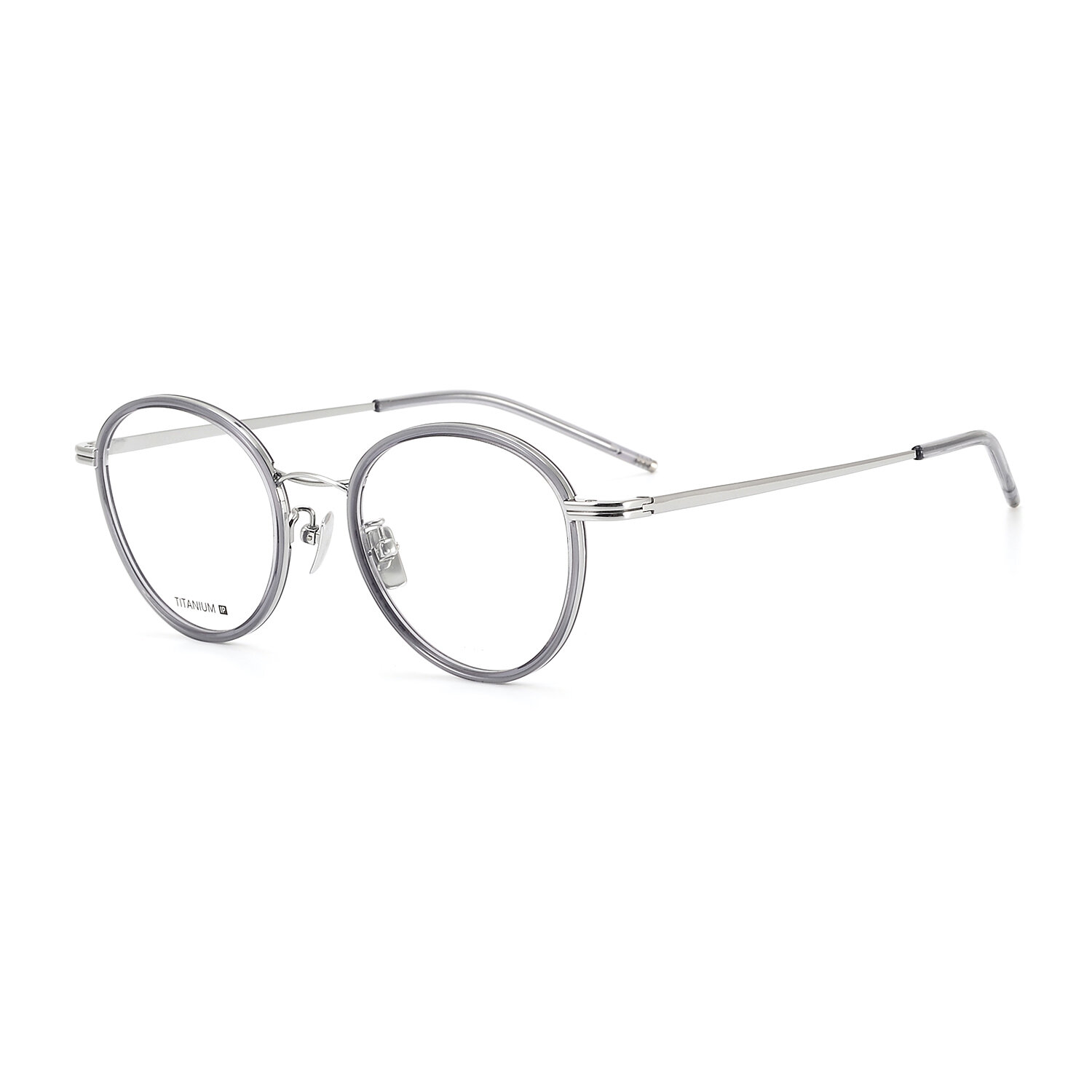 Lotson Plate Frame Pure Titanium Oval Eyeglass Frames Unisex OneSize