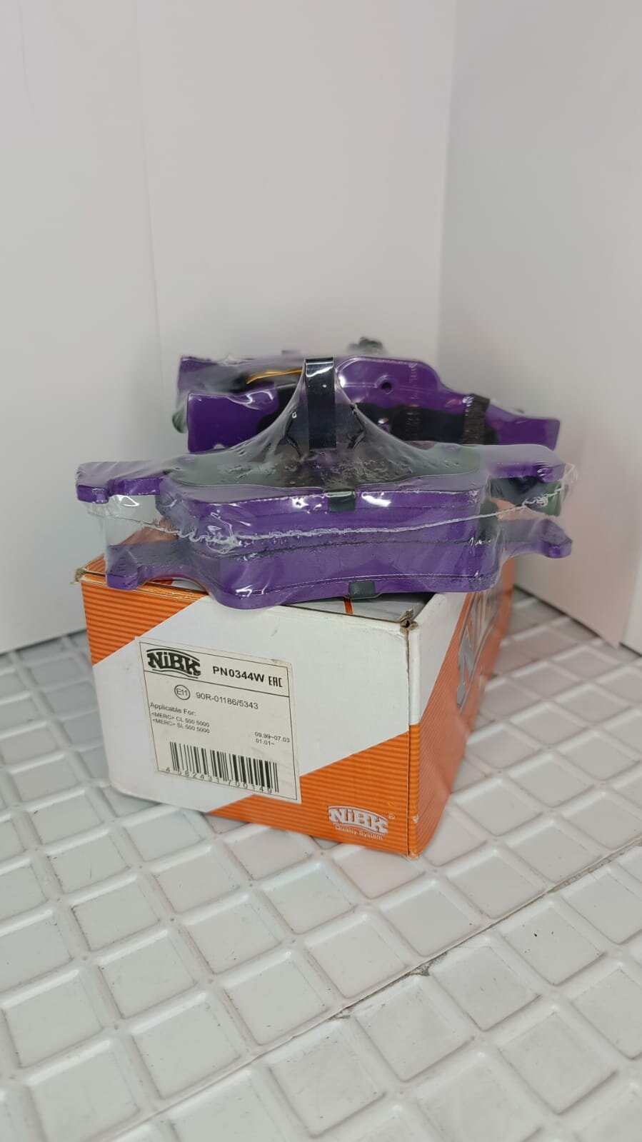 Тормозные колодки NIBK PN0344W, для Mercedes-Benz, задние, дисковые, фиолетовые