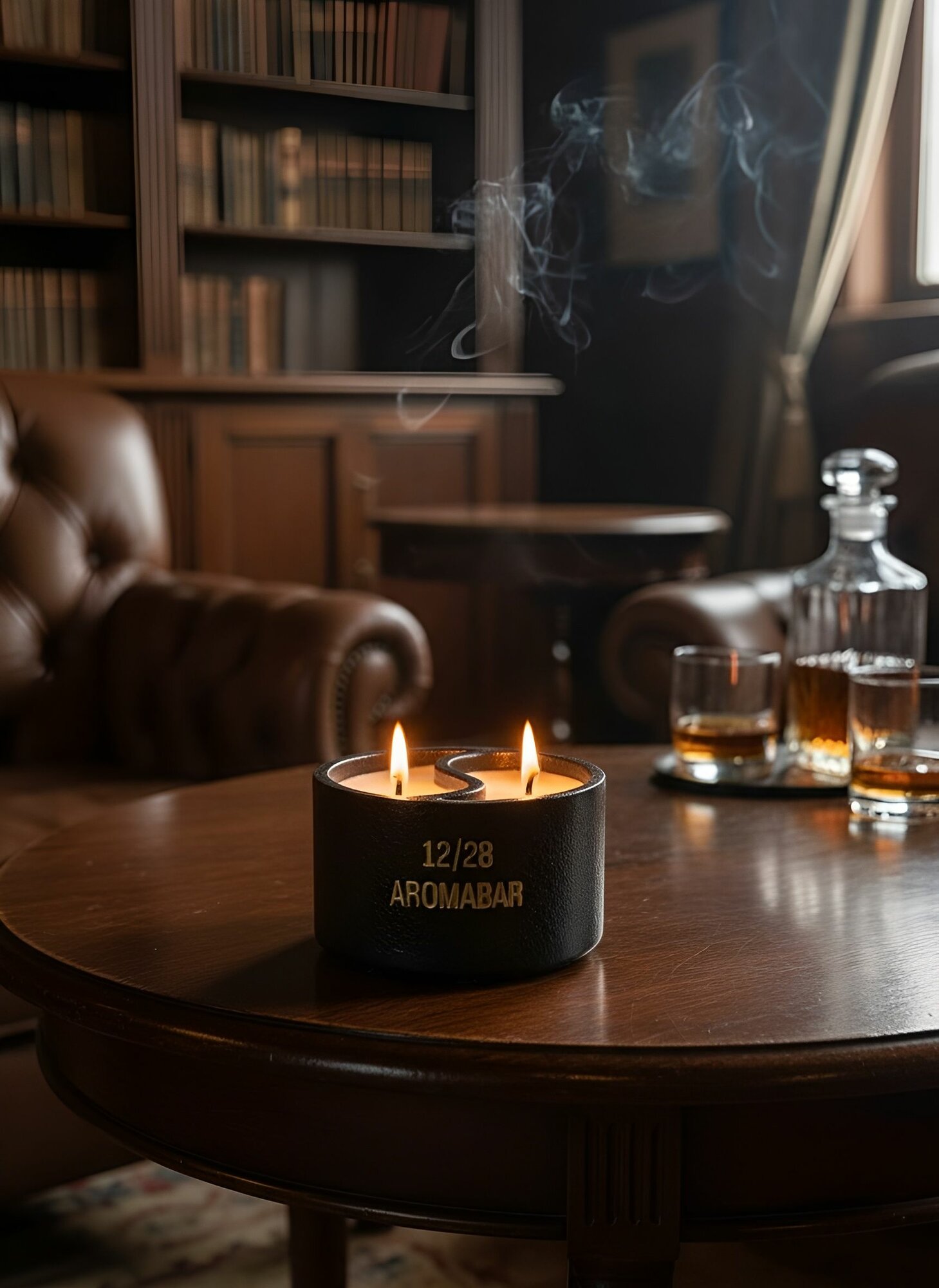 Ароматическая Свеча Аромат Древесина и Виски