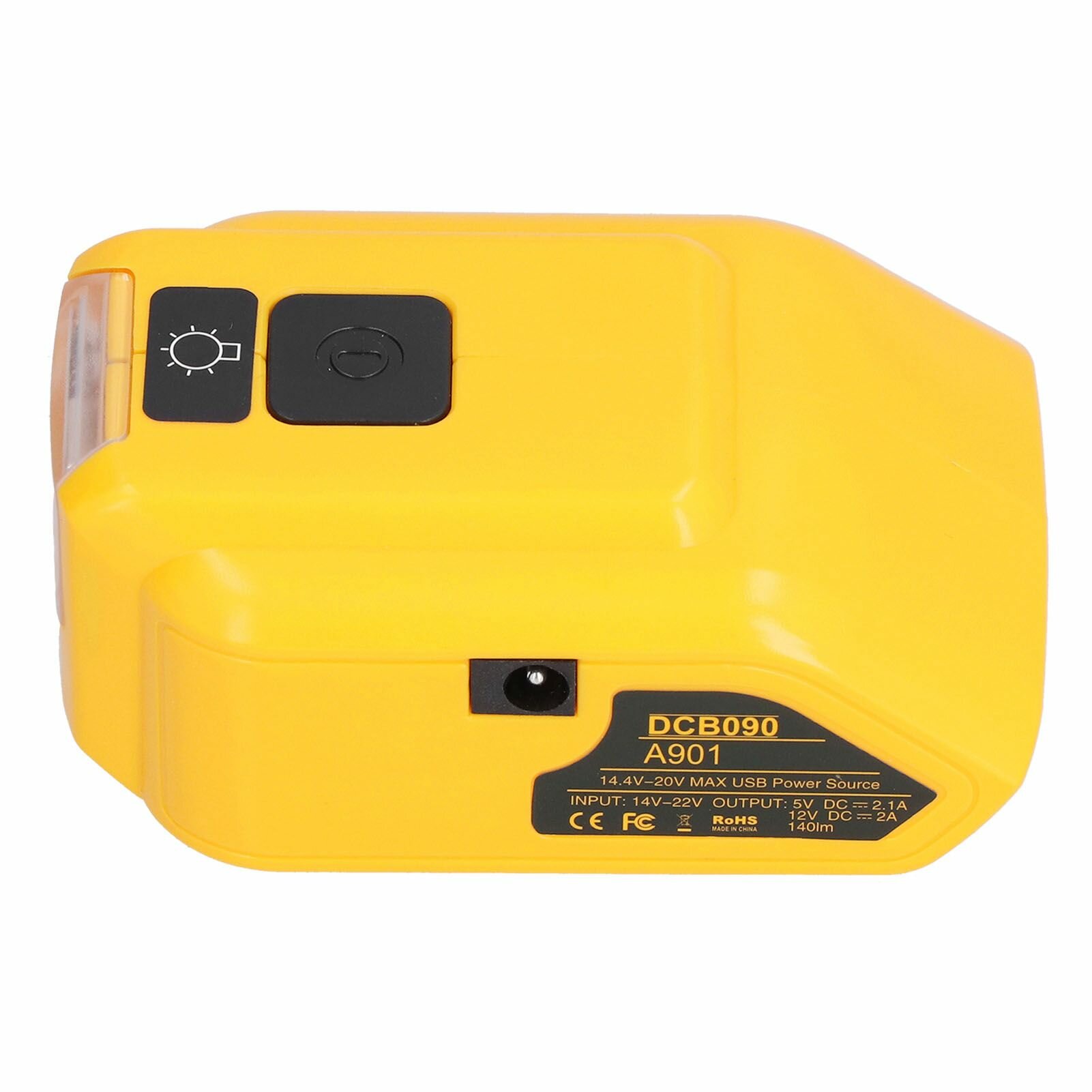 Адаптер зарядного устройства, преобразователь, светодиодный рабочий фонарь для зарядки через USB 14 В 22 В, выход 12 В постоянного тока DCB090 с отверстием 12 В постоянного тока