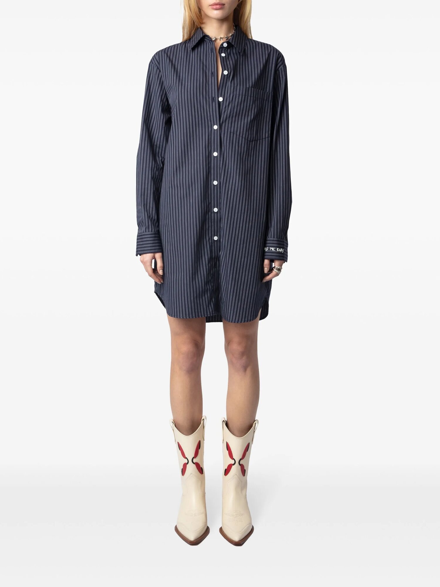 Платье ZADIG & VOLTAIRE Rorning Pop, размер XS, синий — фото 1