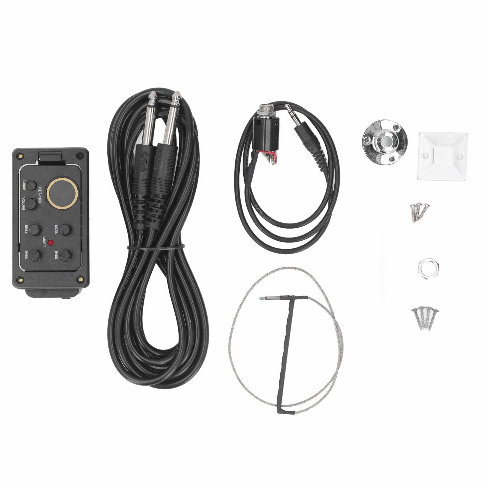 4-полосный эквалайзер, предусилитель, усилитель, пьезо-звукосниматель, тюнер, эквалайзер для акустической гитары с ЖК-экраном