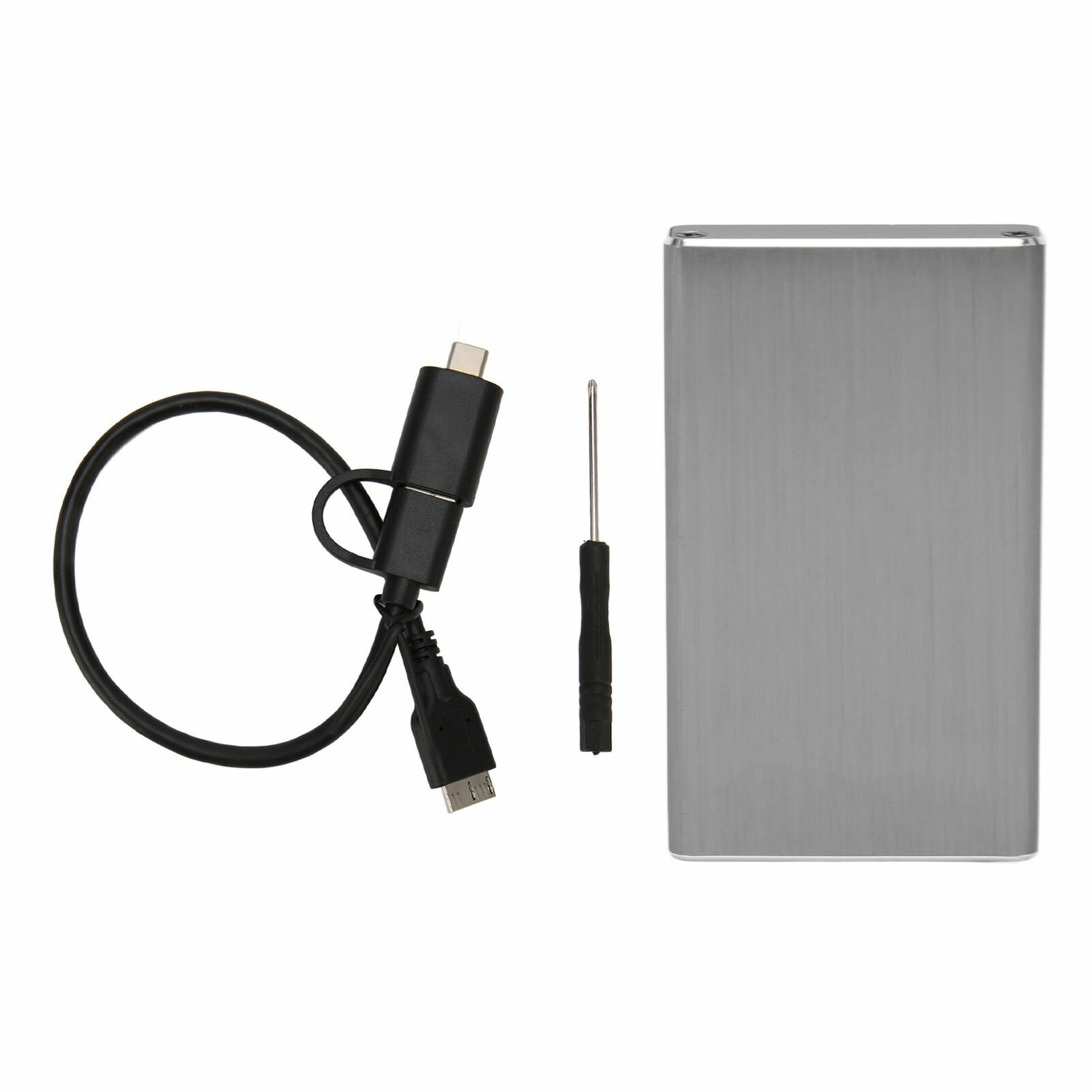 Корпус MSATA-USB 3.0, 6 Гбит/с, UASP, светодиодный индикатор Plug and Play. Корпус SSD-накопителя Micro USB-MSATA для компьютера, серебристый.