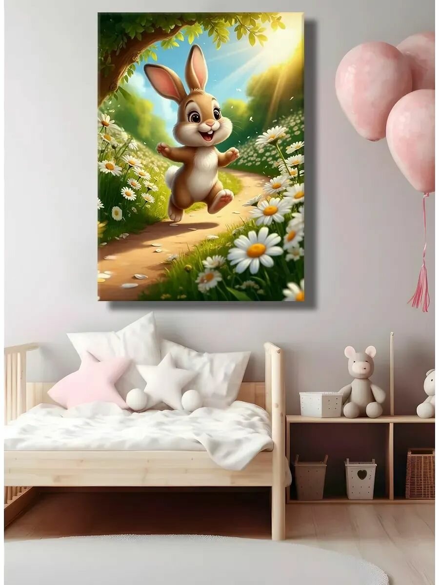 Картина "Радостный заяц", галерейная 30х40см 1шт.