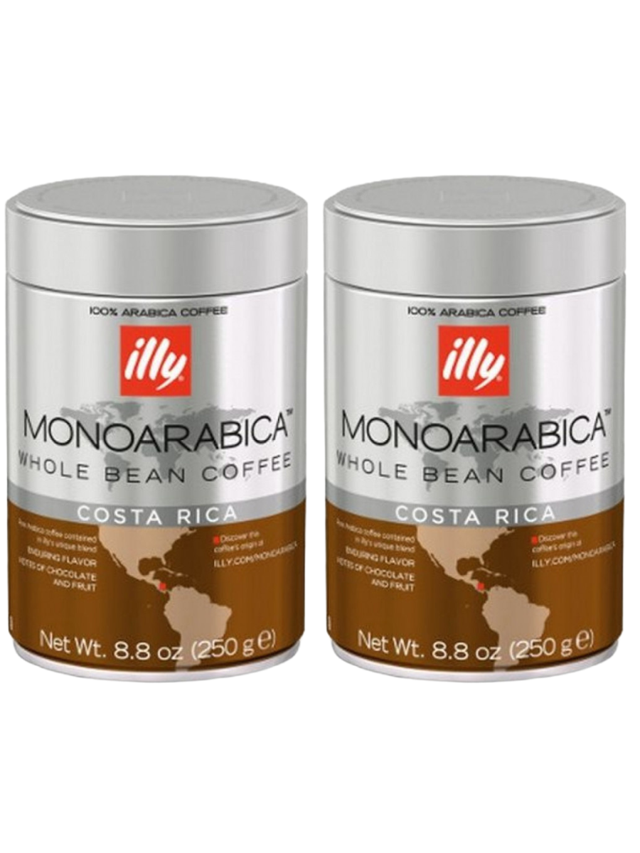 Illy Costa Rica кофе в зернах 250г жестяная банка (2 штуки)