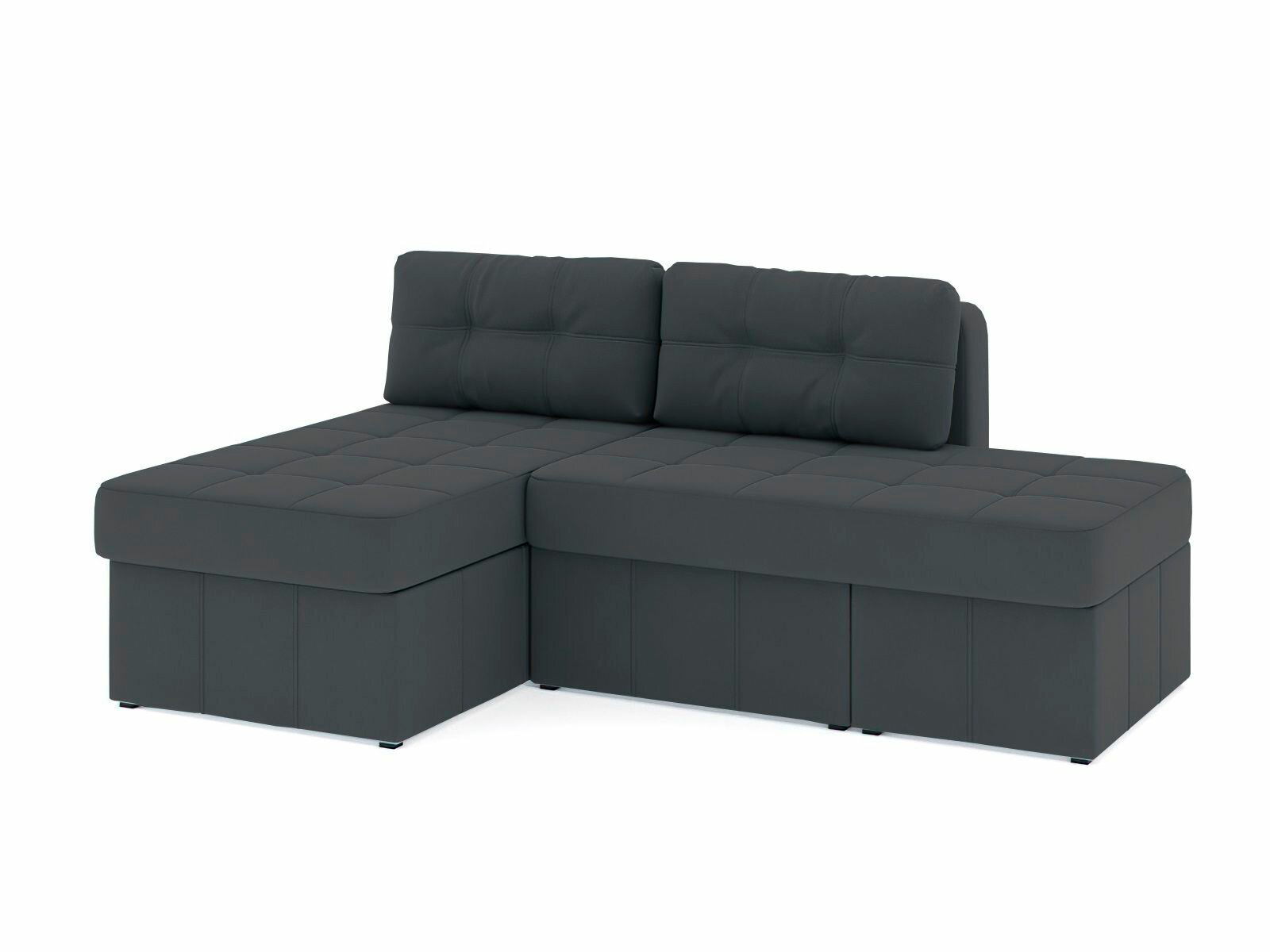 Угловой диван Оливер Люкс, еврокнижка-трансформер, угол универсальный, велюр Зара Грей 18