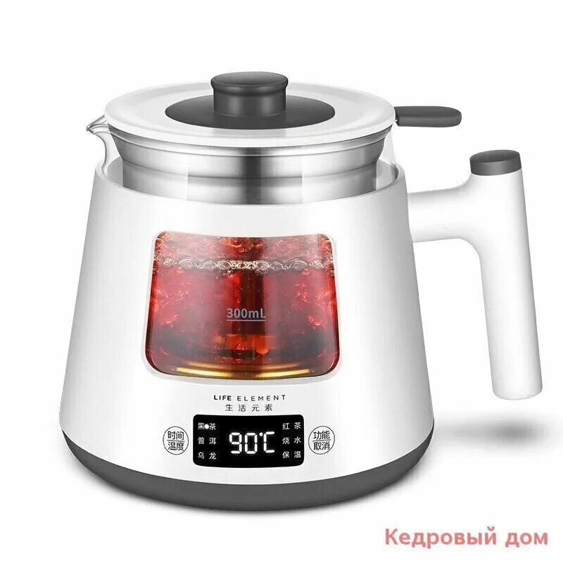 PINLO Электрический чайник Life Elements Automatic Steamer With Tea Maker, белый, серый
