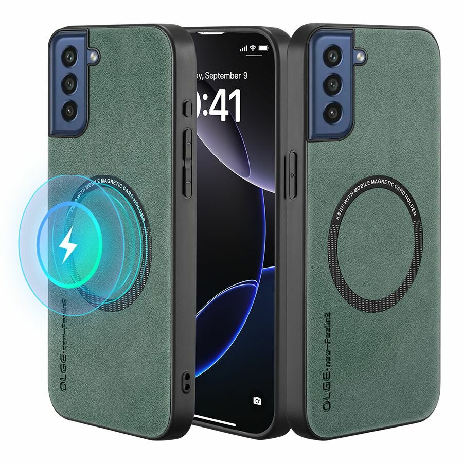 Чехол-Case MagSafe чехол для Samsung Galaxy S21 FE(Самсунг Галакси с21 FE) Нескользящий и удобный