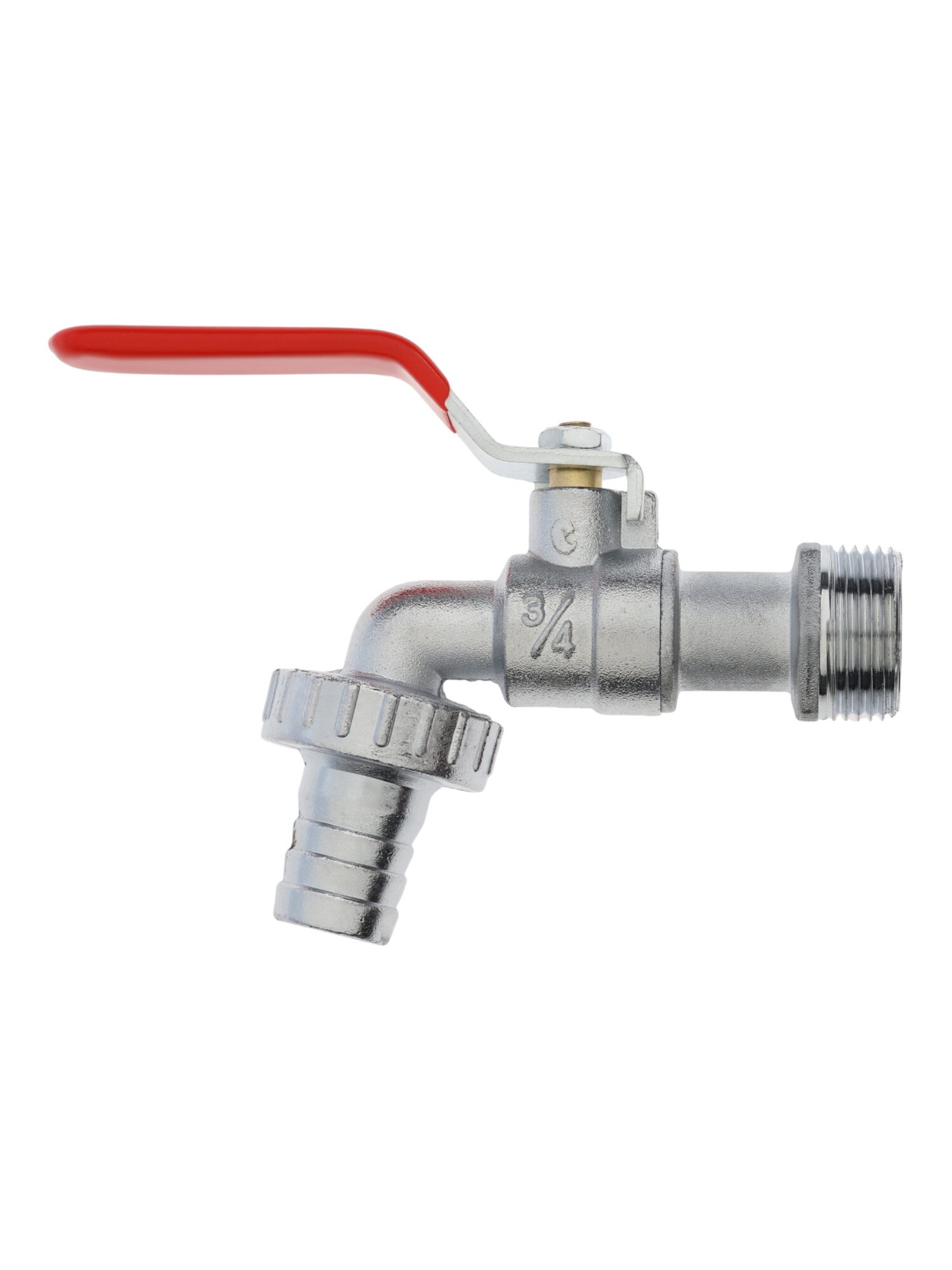 Кран водоразборный со штуцером ZEIN Engr 3/4"