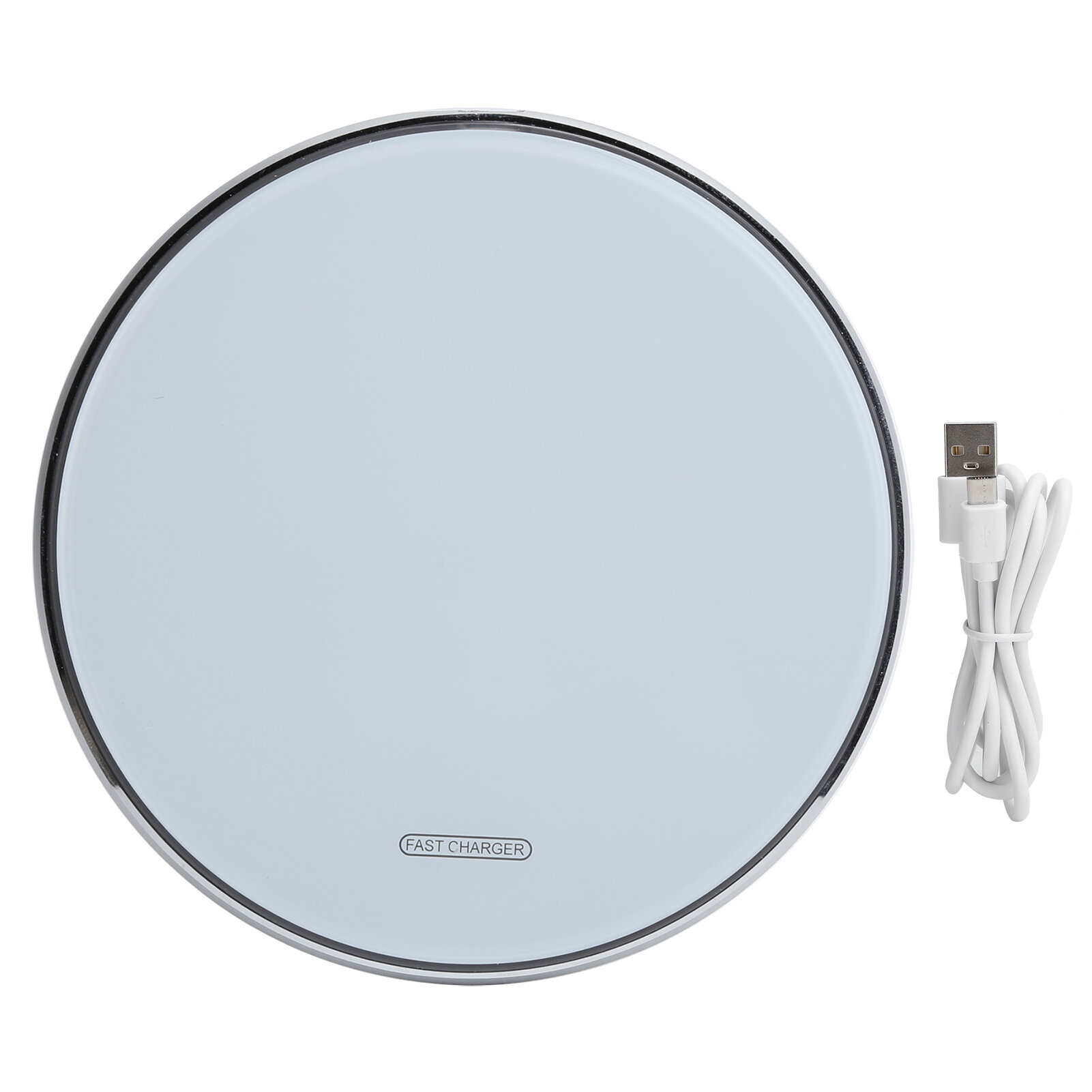 Беспроводное зарядное устройство KUULAA 10 Вт: ABS, быстрая зарядная площадка, с кабелем Micro USB