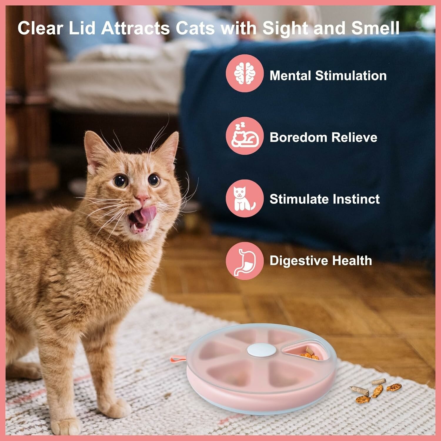 DINGXIAN Интерактивная игрушка-головоломка для кошек: Лабиринт с лакомствами, развивающая кормушка для дома