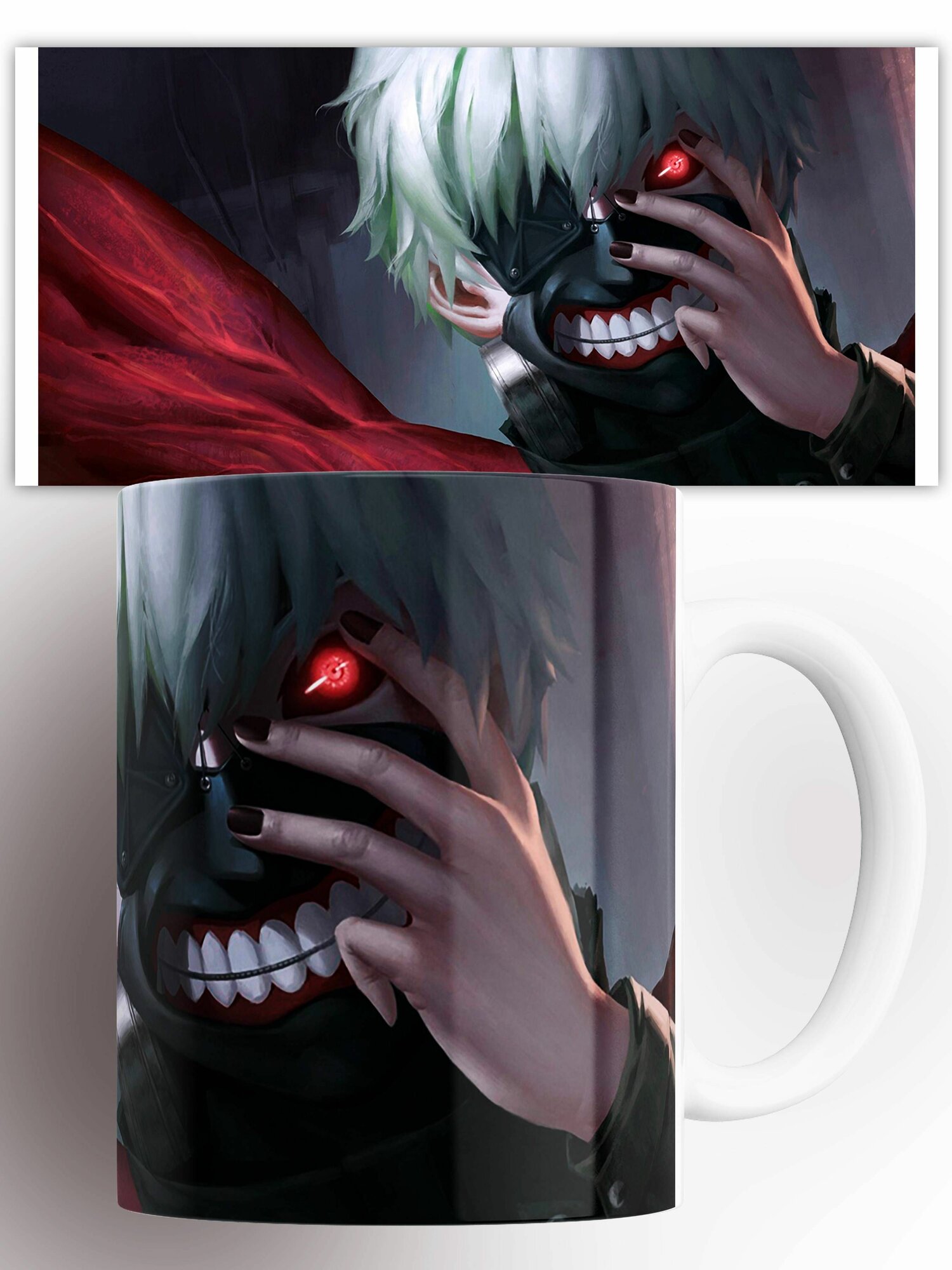 Кружка аниме Токийский Гуль Канеки Кен 330 мл