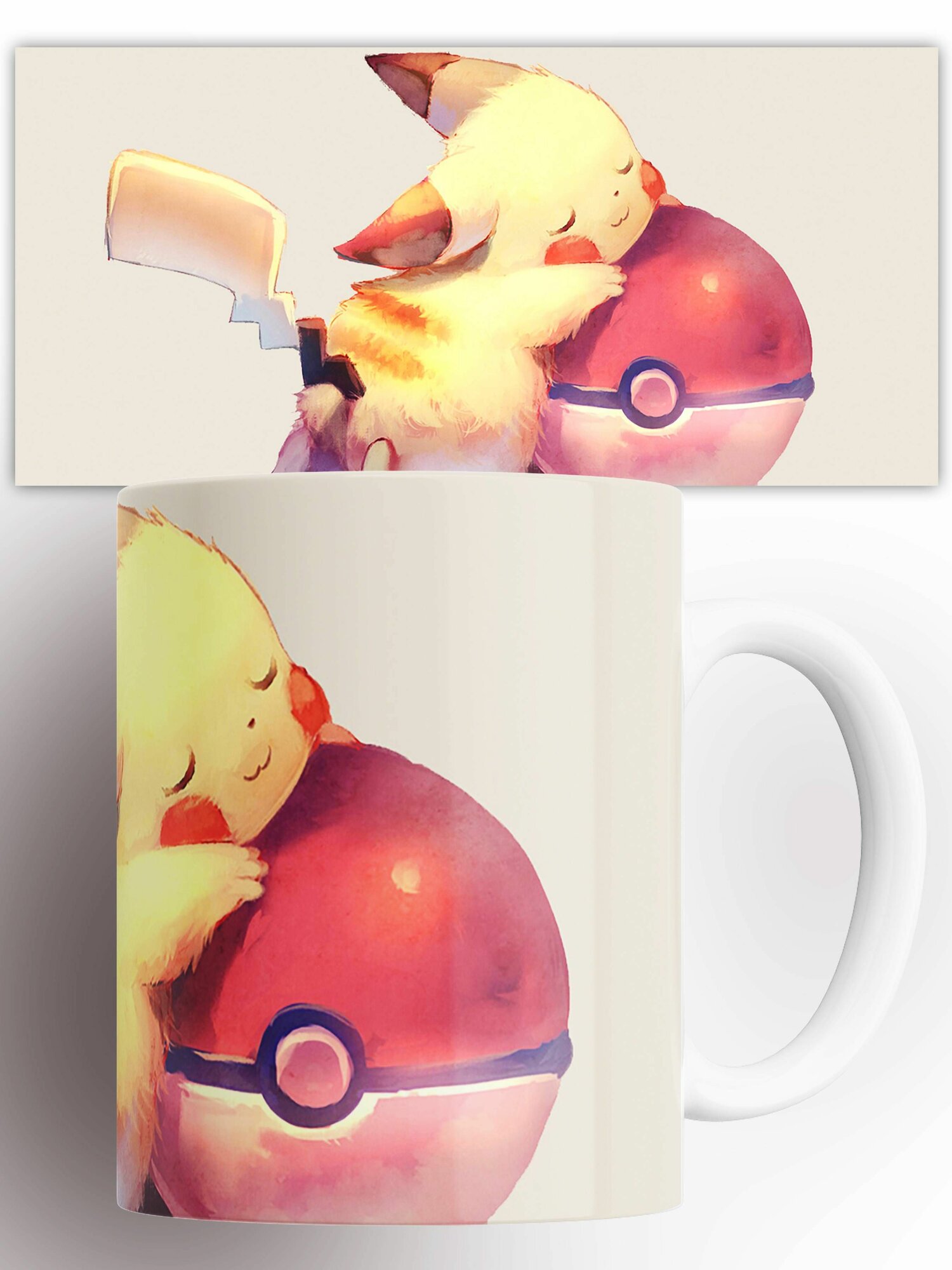 Кружка Покемон Пикачу Pokemon Picachu аниме anime принт 330 мл