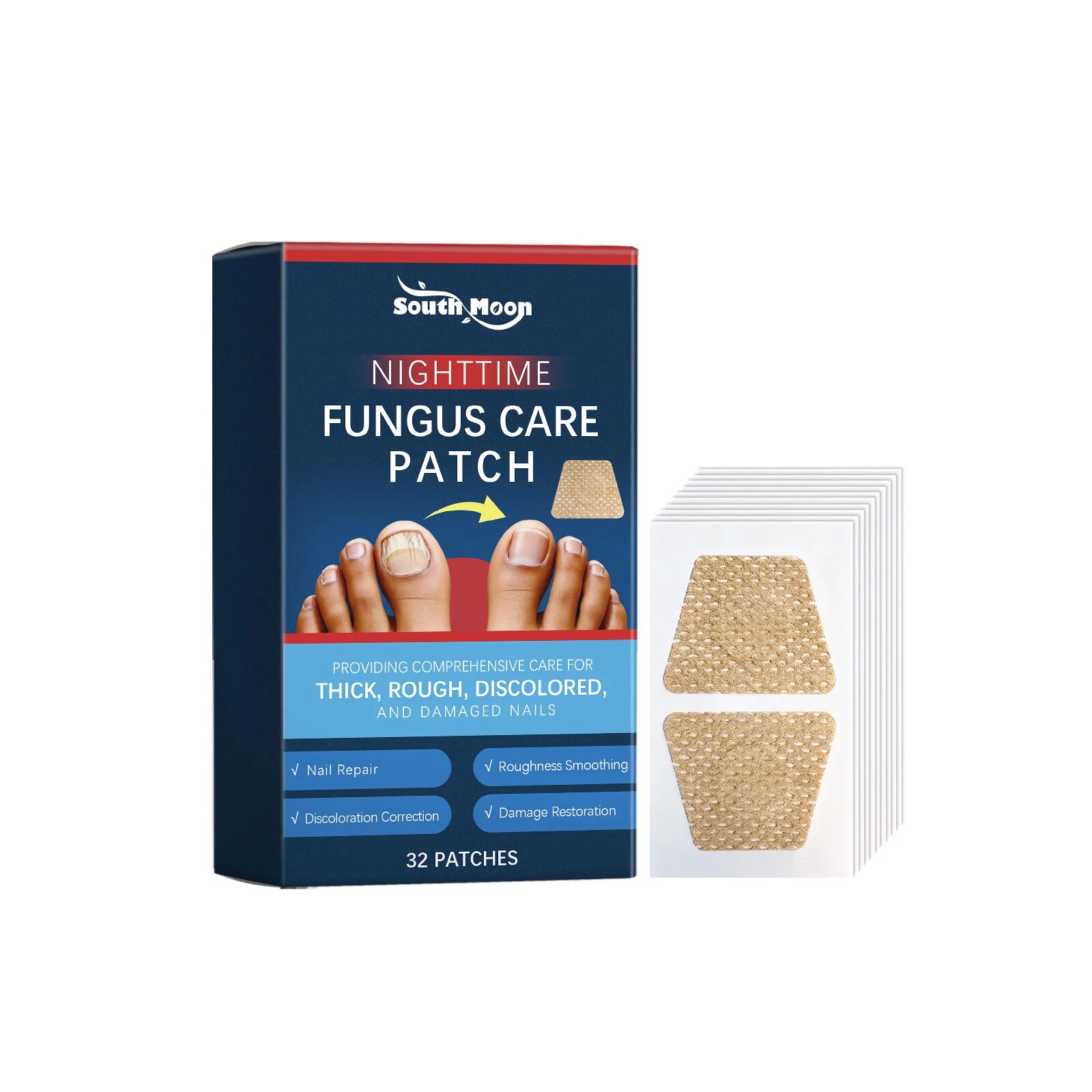 South Moon Грибковые патчи для ногтей 32pcs