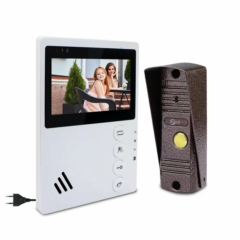 4.3-дюймовый проводной видеофон для дома с разрешением 700TVL, водонепроницаемый металлический видеофон с защитой IP65, подходит для использования пожилыми людьми и детьми