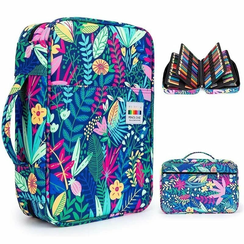 Kawaii Эстетический школьный пенал DIANNY с 300 слотами для девочек Сумка-органайзер для канцелярских принадлежностей с 5-слойной молнией пеналы