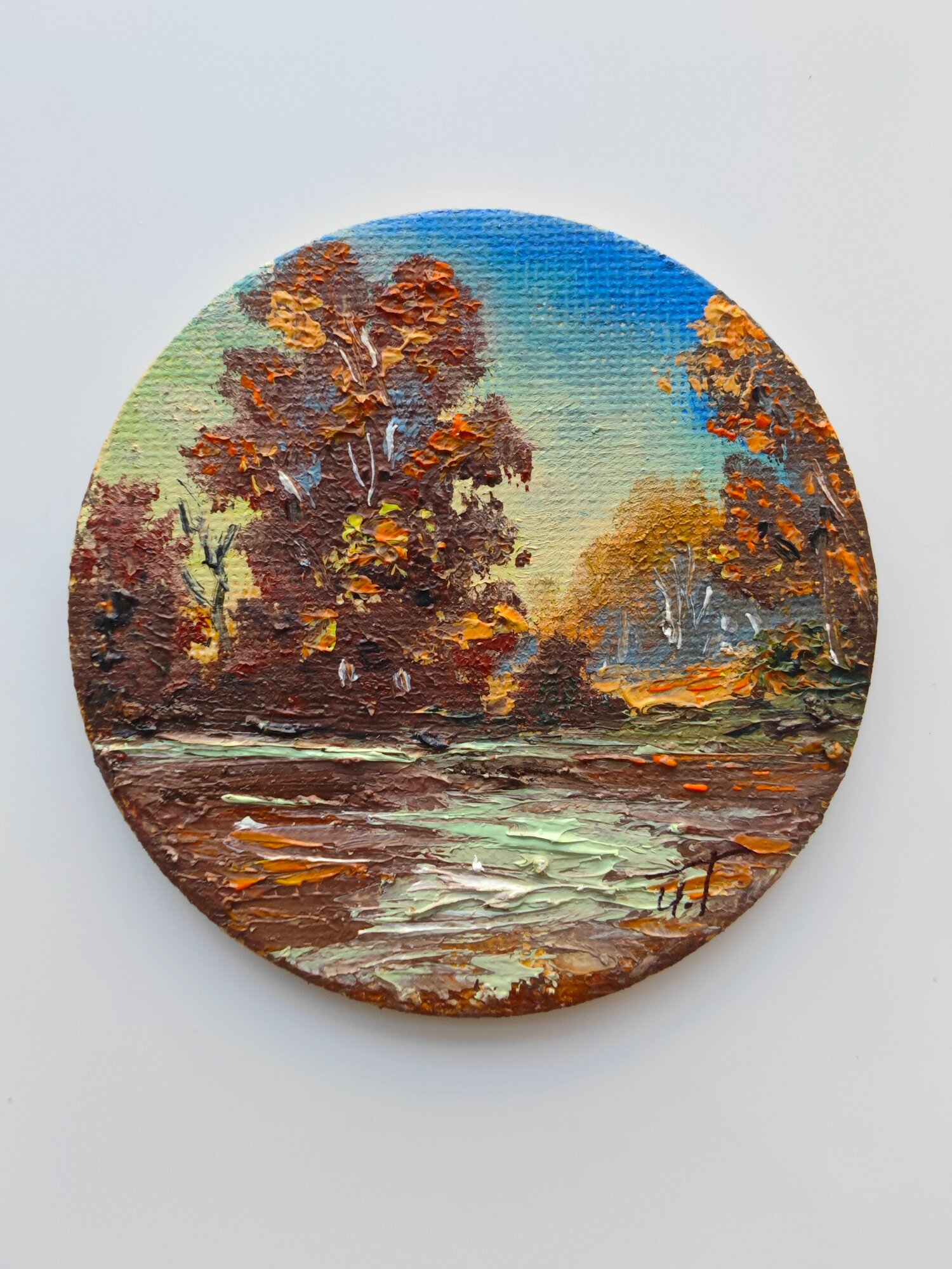 Мини картина маслом на холсте 10х15см