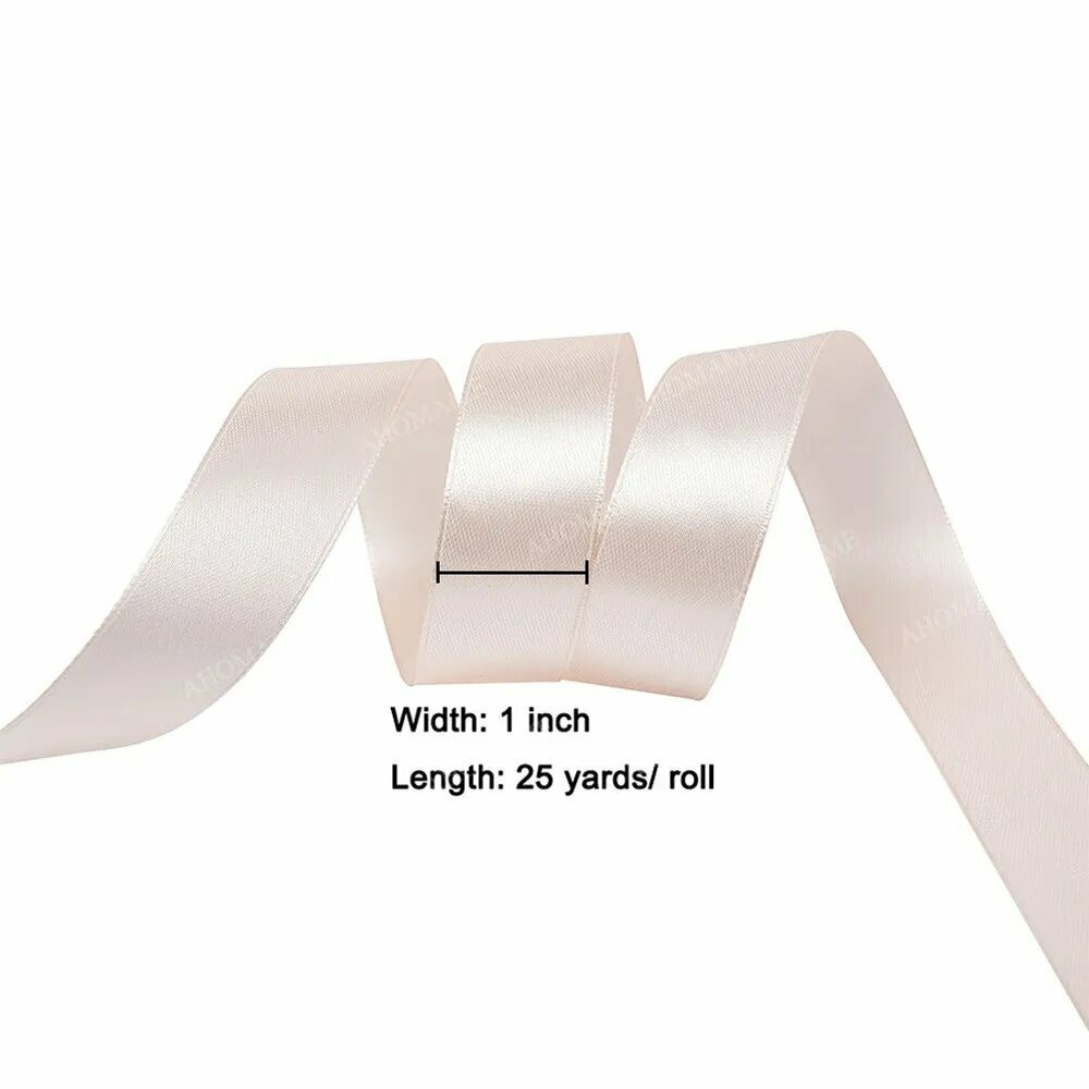 KNOW EASY-Лента шириной 25 мм * длиной 23 метра, розового цвета шампанского, используется для упаковки подарков, шитья, вышивания и творчества