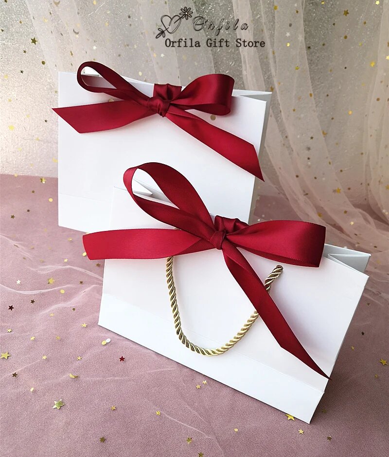 Подарочные пакеты картонные золотые 10 шт