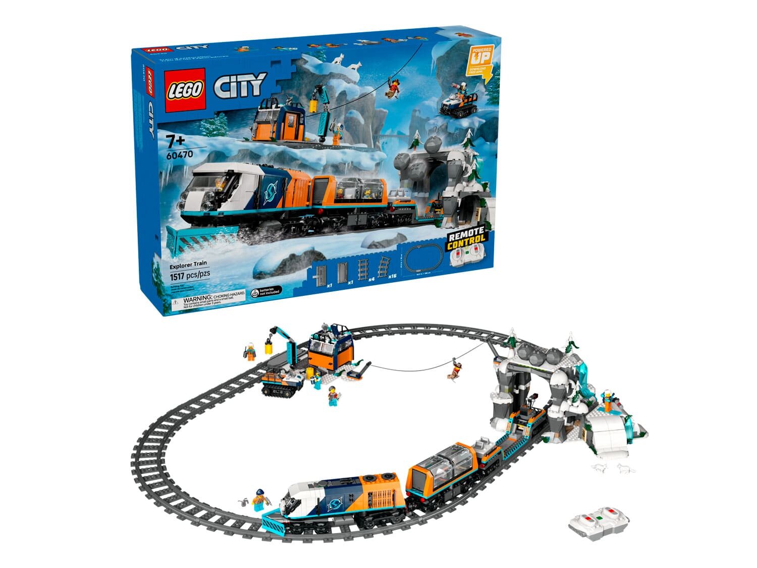 Конструктор LEGO City 60470 Explorers' Arctic Polar Express Train Арктический полярный экспресс