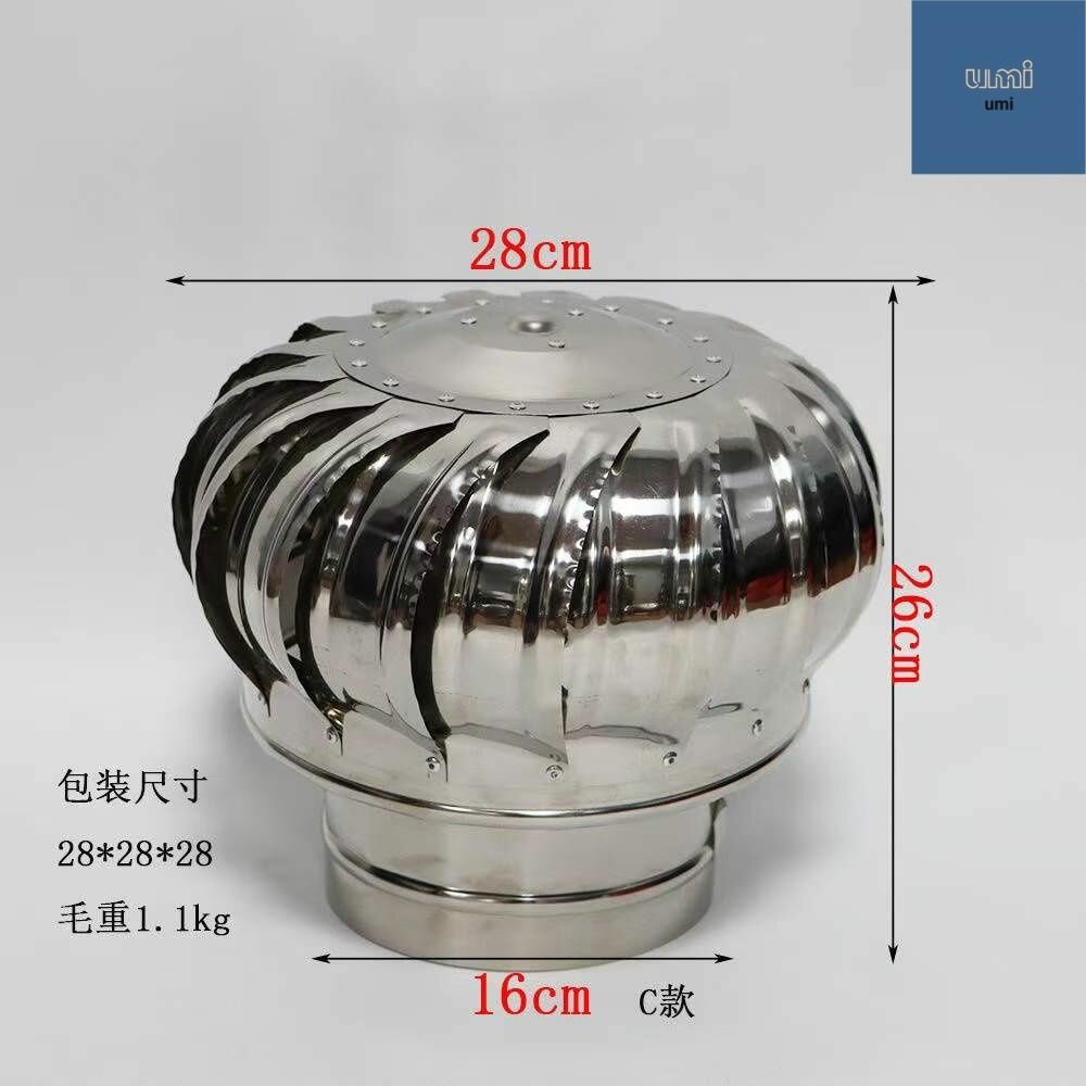 Турбодефлектор нержавеющая сталь, дефлектор для вентиляции, внутренний диаметр 160 мм