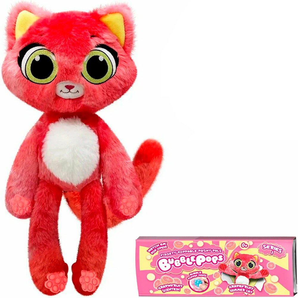 BubblePops Грейпфрутовая кошечка 23 см ароматиз. с функц. поп-ит на лапках 2402005/12