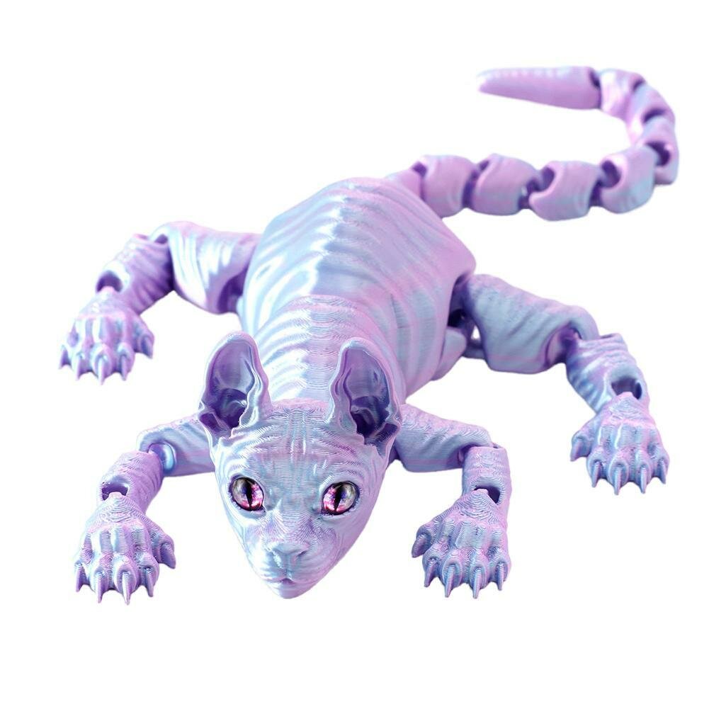 Подвижный кот сфинкс игрушка-антистресс 22см