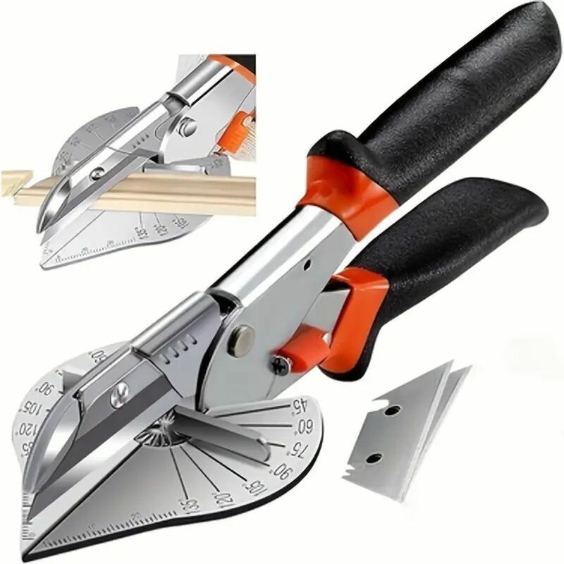 Ножниц для снятия фаски с несколькими регулируемыми углами наклона -45-135 градусов, ручной инструмент из черной углеродистой стали с 10 лезвиями,220, Прямые, черный