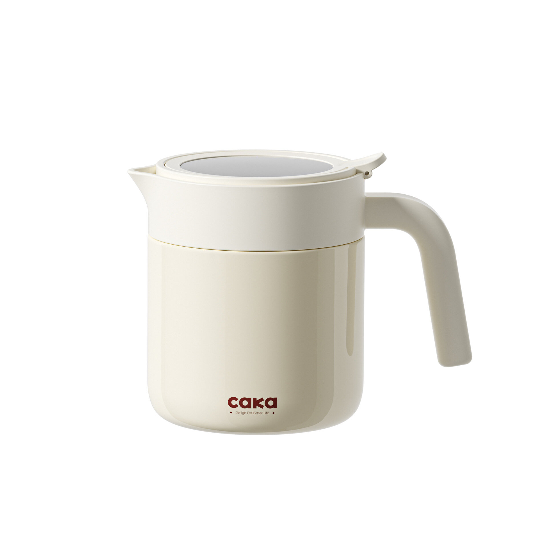 Термос-кастрюля чайник-термос-чашка из нержавеющей стали белый 600 мл