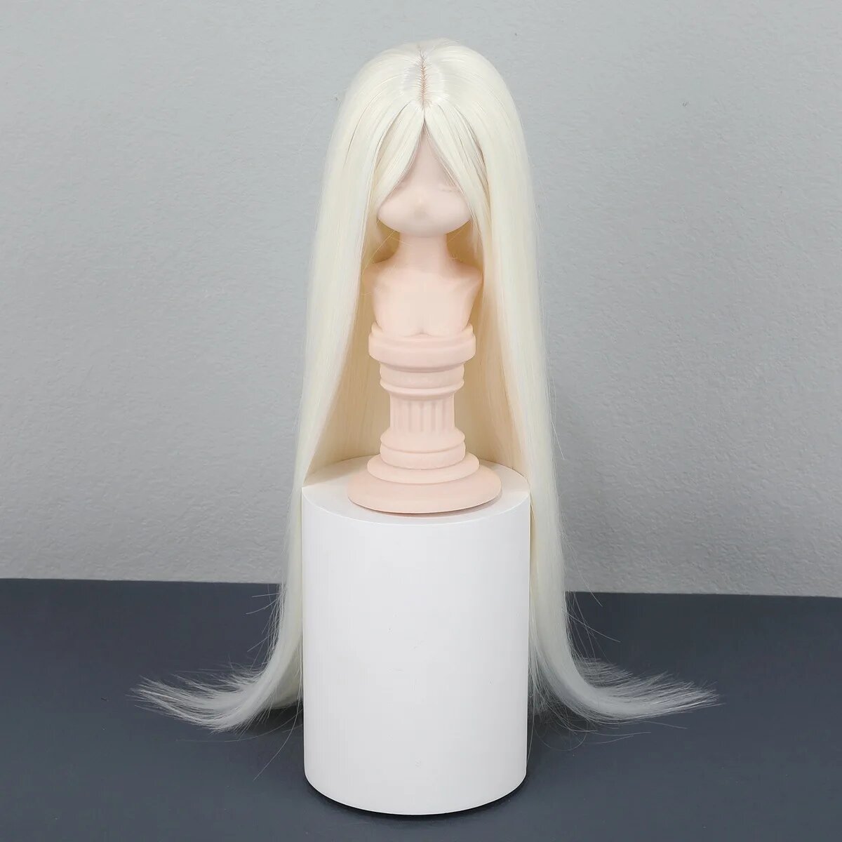 Парик для куклы BJD, белый золотой, 22-23см