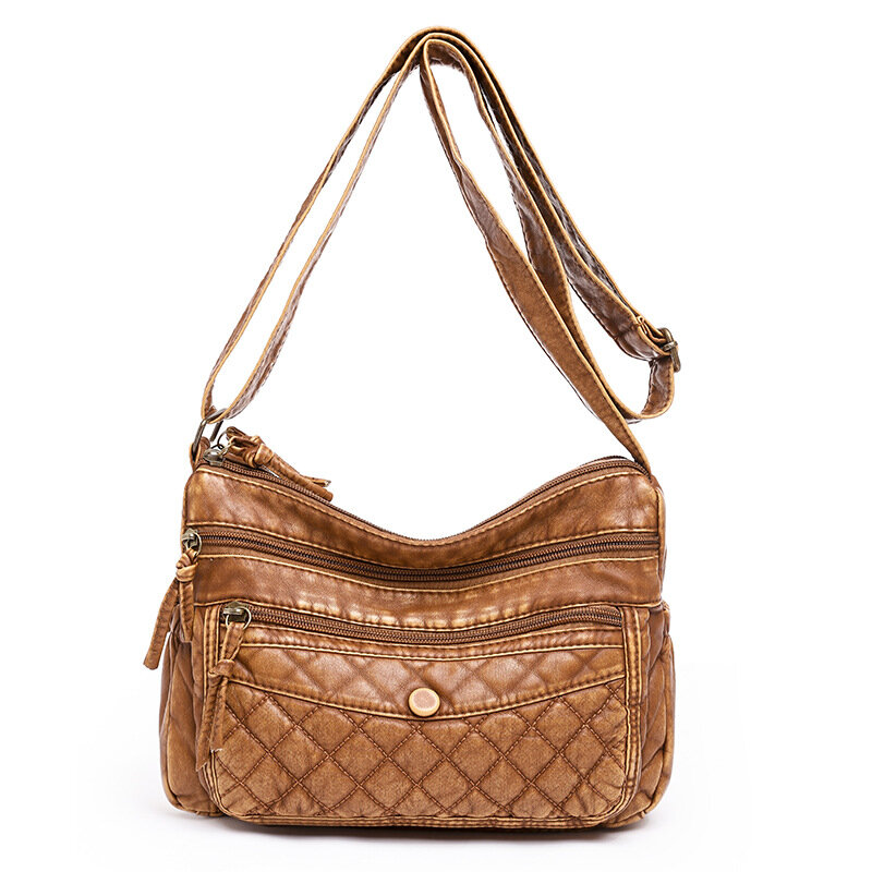 Осень 2022, новая повседневная женская сумка большой вместимости, женская сумка через плечо высокого качества в стиле ретро с заклепками и пуговицами