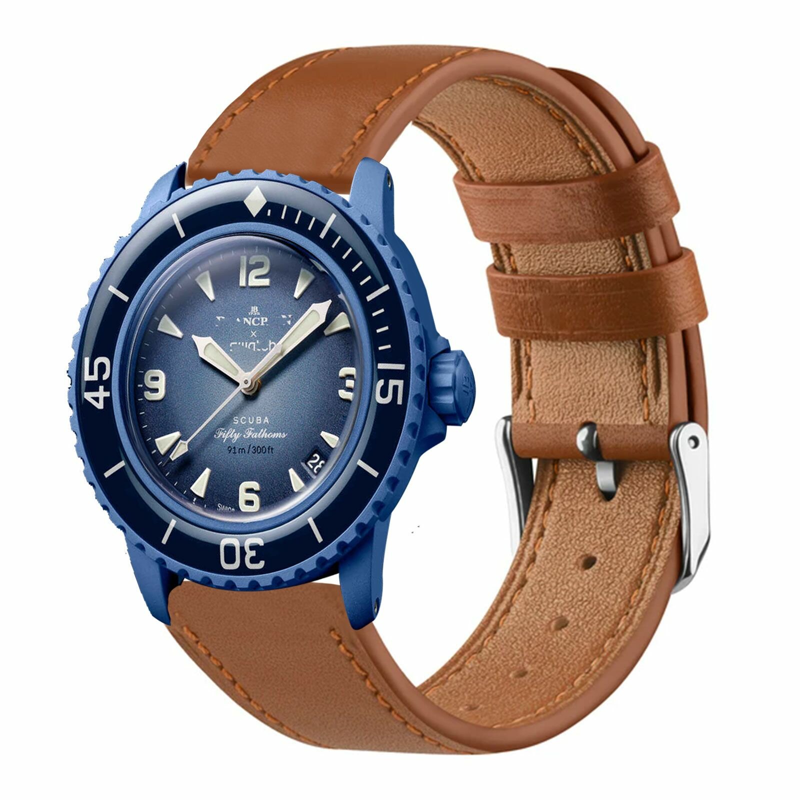 Кожаный ремешок для Blancpain X Swatch, Винтажный