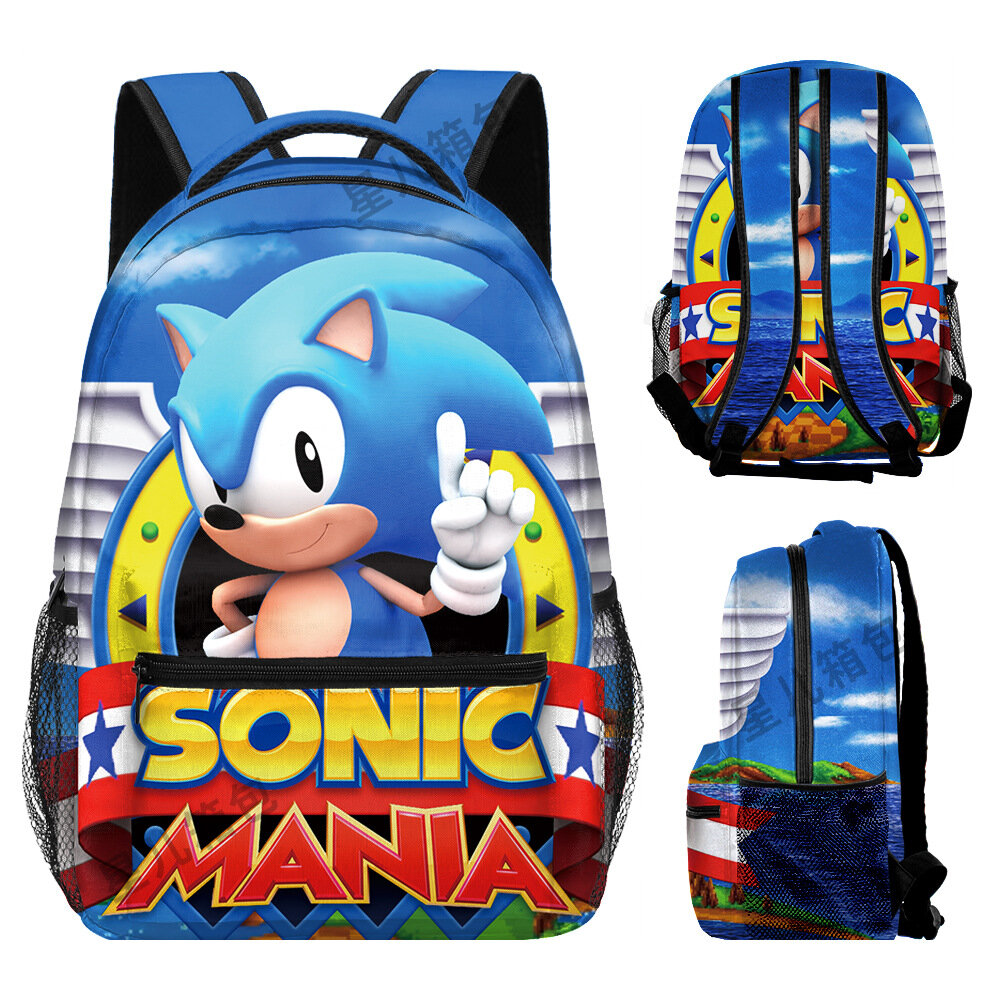 Прямые продажи с фабрики Sonic Backpack SONIC Сумки для начальной и средней школы Детский рюкзак Аниме Мультфильм Рюкзак