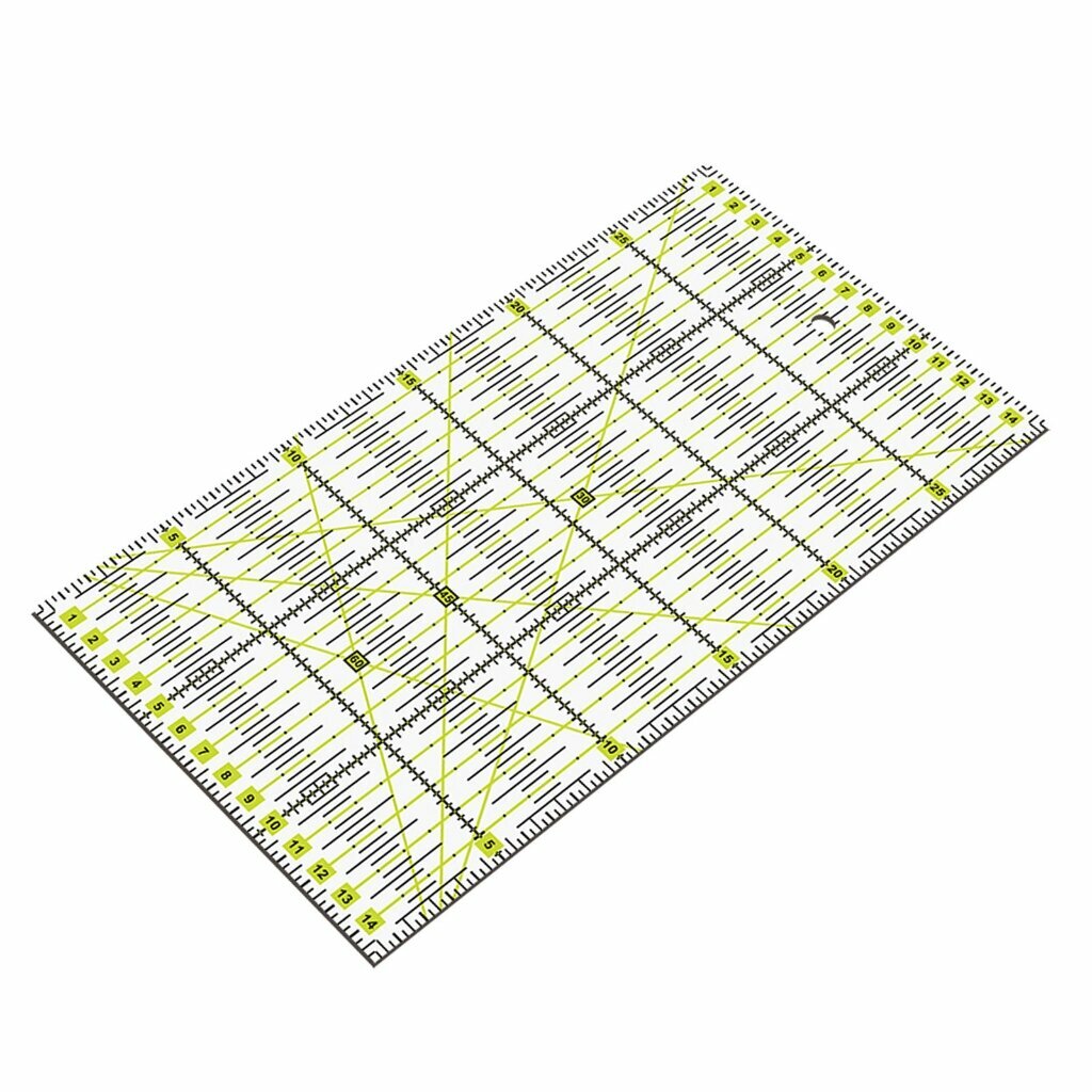 Акриловая двухцветная линейка для пэчворка, изготовленная на заказ линейка для одежды, режущий инструмент