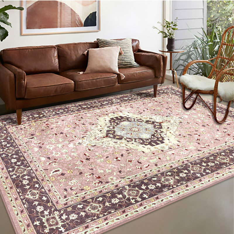 2025 Новый персидский стиль, модный и уникальный золотой бархатный ковер для гостиной.80*120 cm