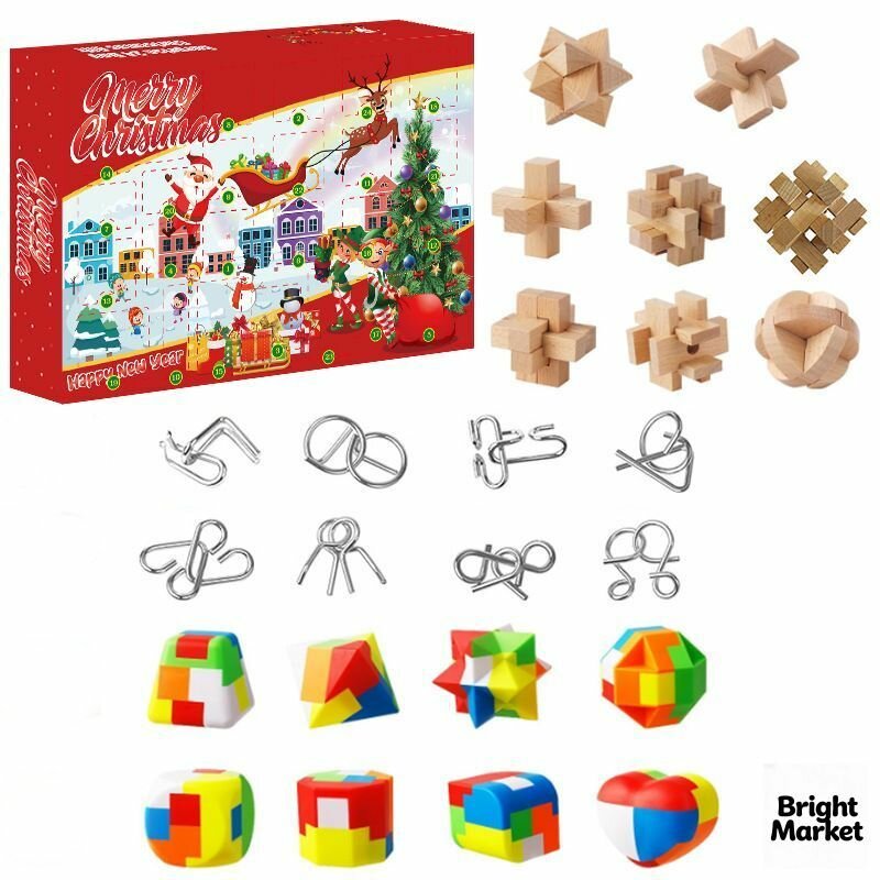 Календарь обратного отсчета до Нового года, рождественский подарок для мальчиков/девочек - yjw