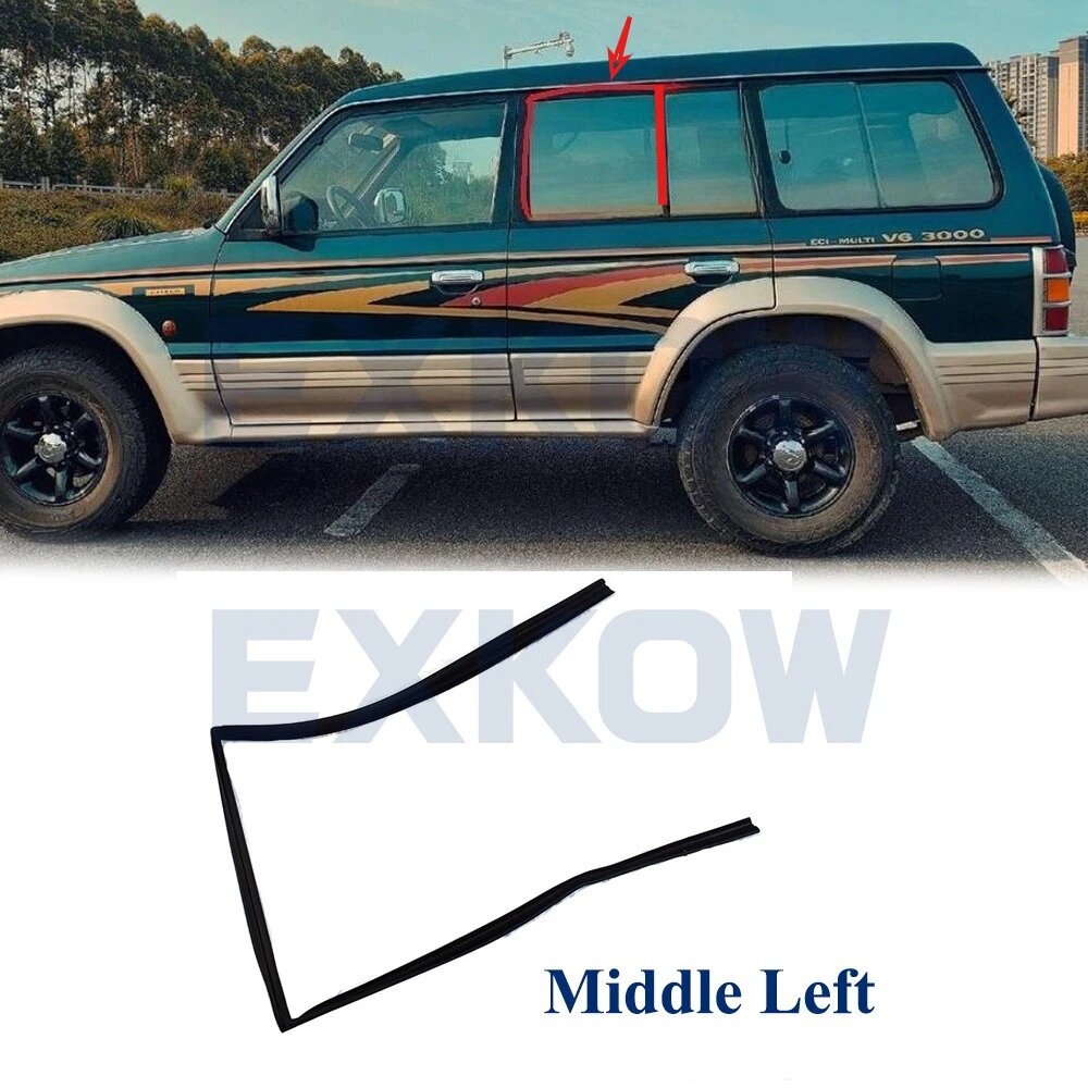 Робонель стекла двери для Mitsubishi Montero Pajero 2 MK2 1990-2004 MB669185 MB669186 Middle Left