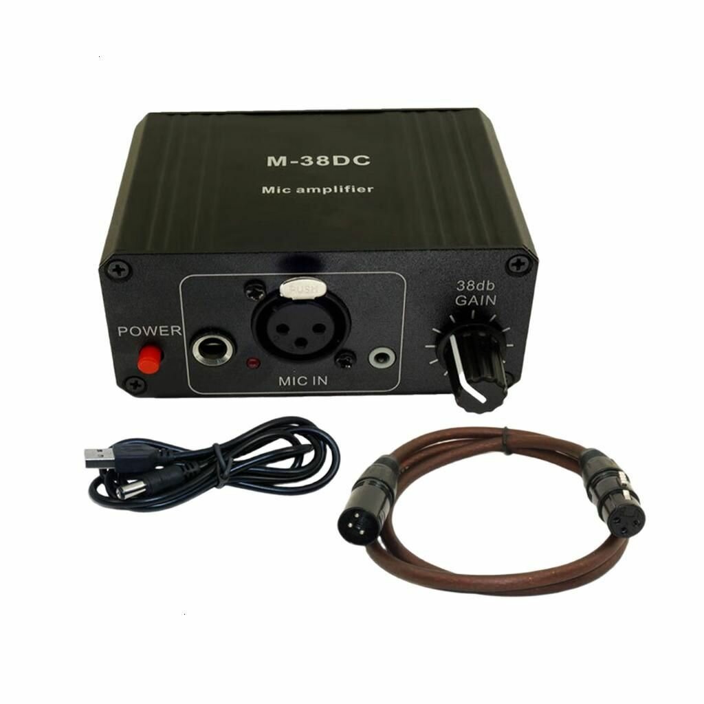 Конденсаторный микрофон, микрофонный усилитель, микрофонный предусилитель-с кабелем XLR