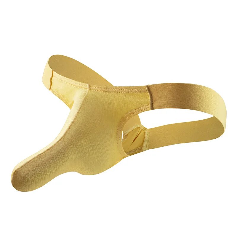 Мужские стринги, стринги, Трусы со слоном в носу, сексуальное нижнее белье, мужские дышащие трусы с Т-образной спинкой, мужские трусы XXL, Желтый, Yellow