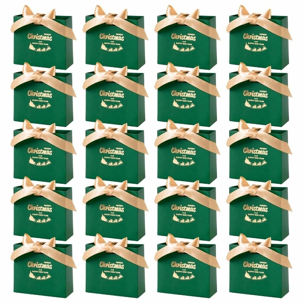 20 праздничных рождественских мешочков, Зеленый