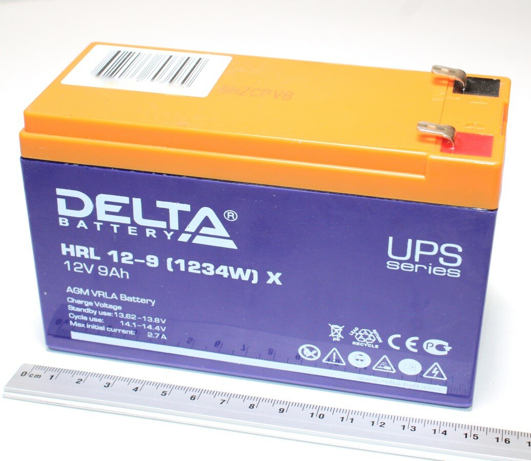 Аккумулятор 12В 9А·ч (Delta HRL 12-9)