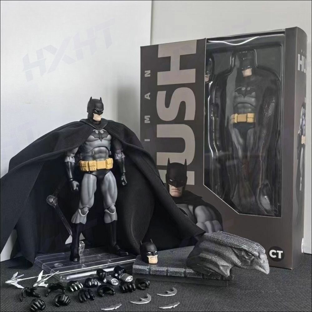 CT Toys MAFEX No.126 Batman HUSH Black Ver: Коллекционная Фигурка DC Comics (Темный Рыцарь, Лига Справедливости)