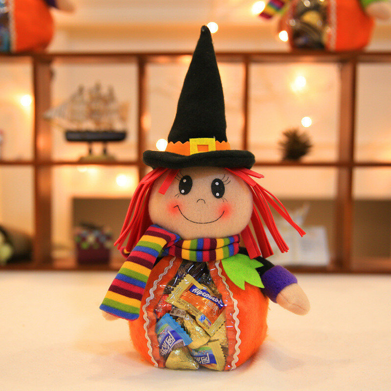 Прозрачные подарочные сумки с Halloween-темой для конфет, красивые тыквенные сумки для детей на праздник