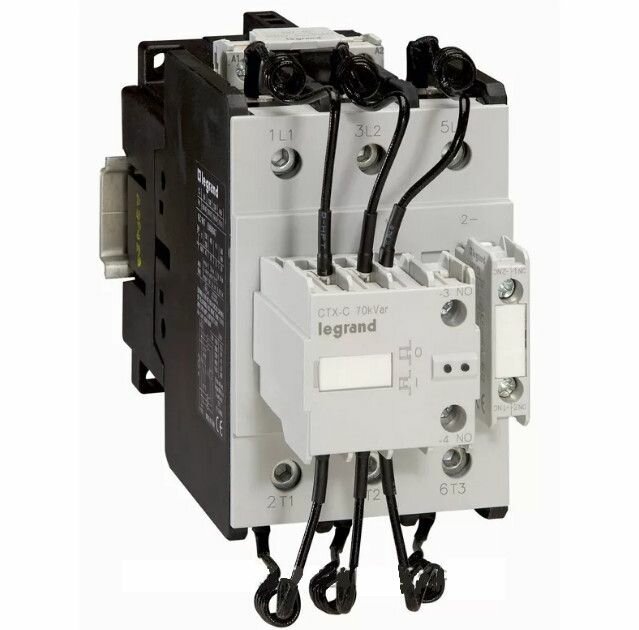 Контактор для коммутации конденсаторов Legrand 45A, 440В переменный ток, 2НО, 1НЗ