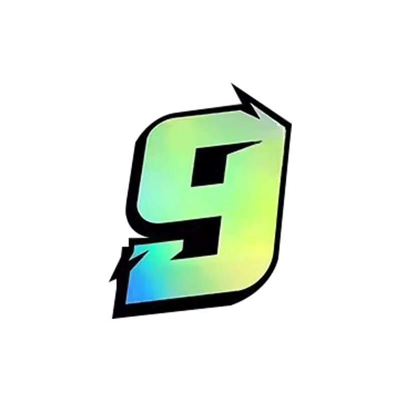 1 шт. светоотражающая цифровая наклейка для украшения шлема, износостойкая и устойчивая к царапинам градиентная наклейка, аксессуары для мотоциклов Nine