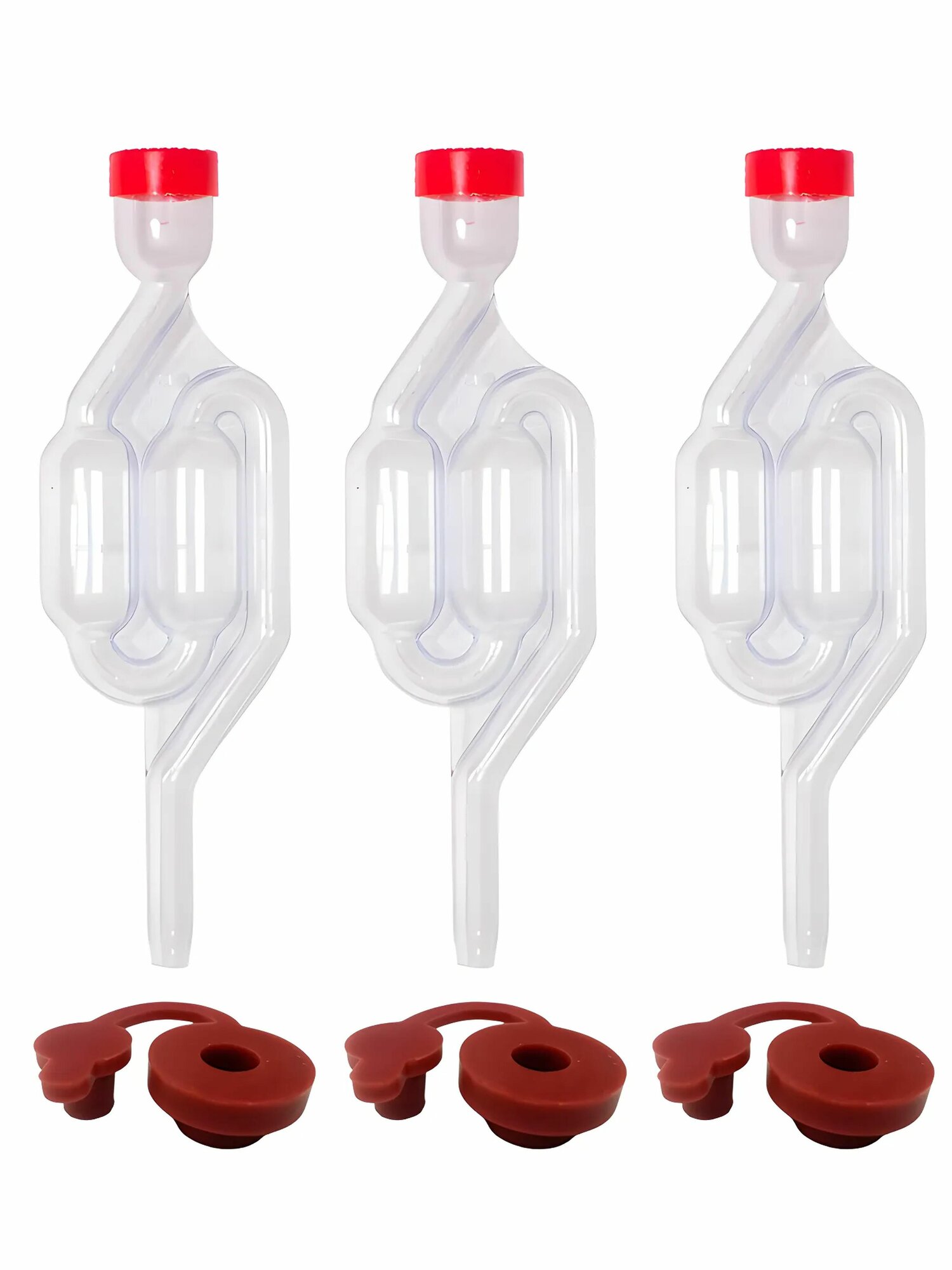 Гидрозатвор с силиконовым уплотнителем с колпачком 3шт.